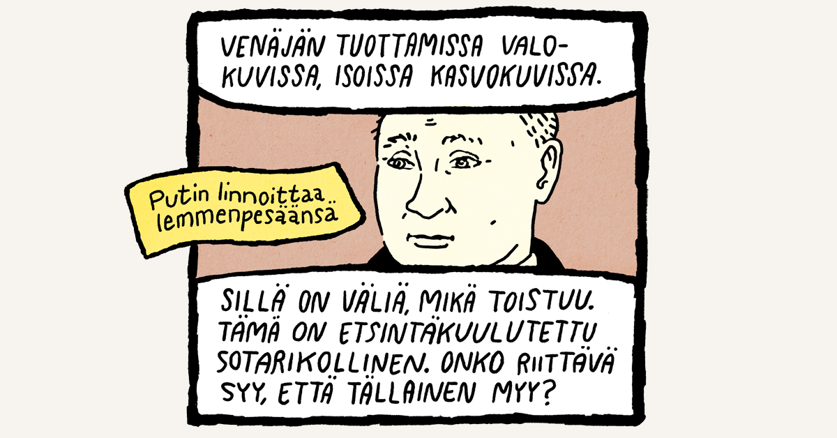 Aino Sutisen sarjakuva: Lööppi-Putin - Journalisti